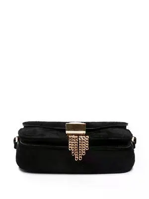 Celine Small Suede Pampille C Bag - Black