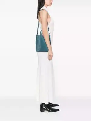 Celine Grained Calfskin Vertical Cabas Satchel - Blue