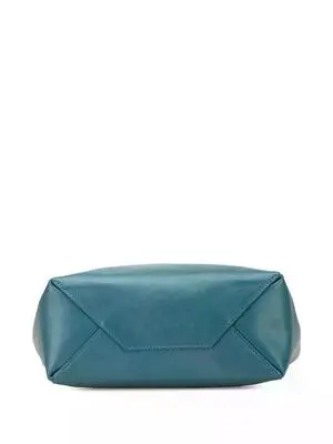 Celine Grained Calfskin Vertical Cabas Satchel - Blue