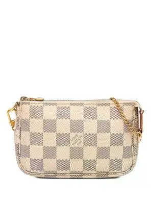 LOUIS VUITTON Damier Azur Mini Pochette Accessoires Handbag - Blue