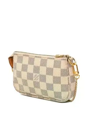LOUIS VUITTON Damier Azur Mini Pochette Accessoires Handbag - Blue