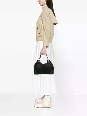 Gucci Sima Trimmed Canvas Colbert Shoulder Bag