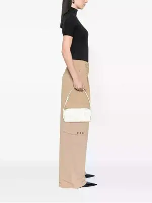 Bottega Veneta Small Lambskin Intrecciato Brick Cassette Shoulder Bag - White