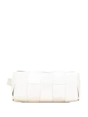 Bottega Veneta Small Lambskin Intrecciato Brick Cassette Shoulder Bag - White