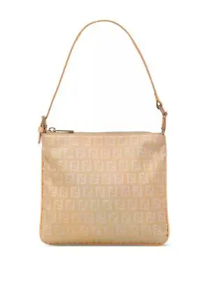 Fendi 2000-2010 Zucchino Canvas Shoulder Bag - Brown