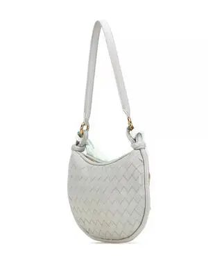Bottega Veneta Small Bicolor Lambskin Intrecciato Gemelli Hobo Bag - Grey