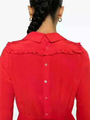 Miu Miu 2000s Ruffled Silk Dress