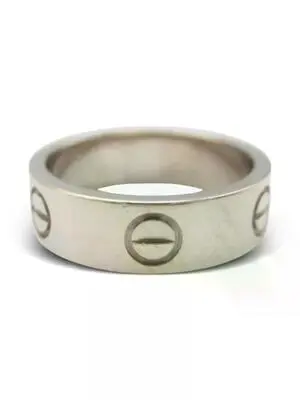 Cartier 2010s 18k White Gold Love Ring Silver