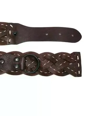 ROMEO GIGLI 1990s Braided Leather Belt