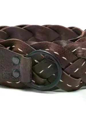 ROMEO GIGLI 1990s Braided Leather Belt
