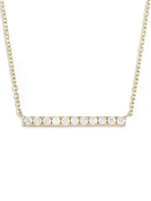LB EXCLUSIVE 14k Gold Diamond Pendant Necklace - Yellow