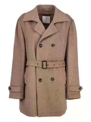 LUIGI BIANCHI Double-breasted Belted Coat