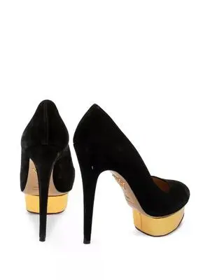 CHARLOTTE OLYMPIA 145mm Suede Platform Pumps