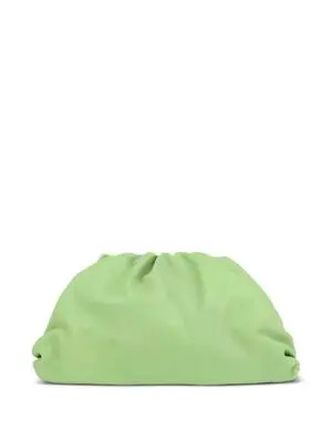 Bottega Veneta Leather Pouch Clutch - Green