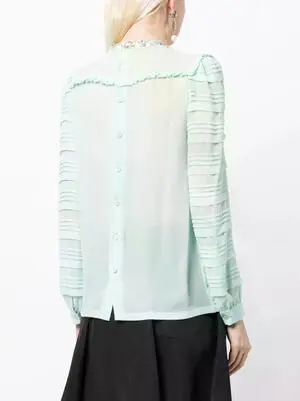 Miu Miu Silk Ruffle Blouse