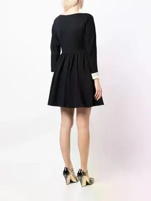 Miu Miu Ribbed-trim Long-sleeve Dress