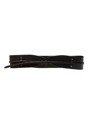 Gianfranco Ferre Snakeskin-effect Leather Belt - Brown