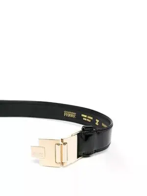 Gianfranco Ferre 1990s Clip-lock Leather Belt