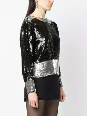 Saint Laurent 1970s Sequin-embellished Top