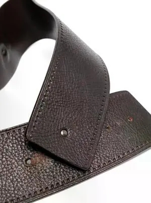 Gianfranco Ferre 2000s Ring-detail Studded Leather Belt