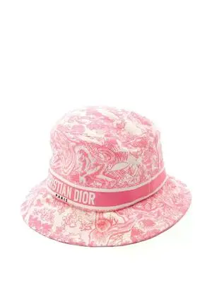 Dior D-bobby Embroidered Bucket Hat - Pink