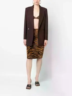 Gianfranco Ferre 1990s Animal-print Pencil Skirt