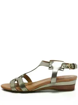 TOD'S 40mm Metallic Leather T-strap Sandals