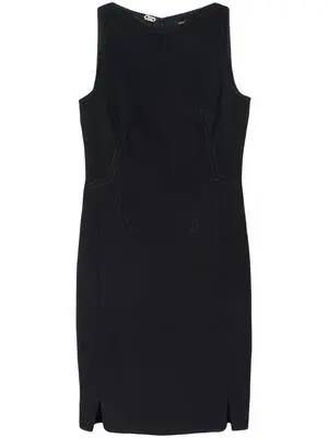 Versace 2000s Sleeveless Wool Mini Dress