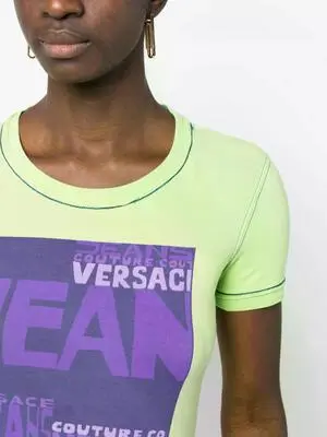 Versace 2000s Logo-print Round-neck T-shirt