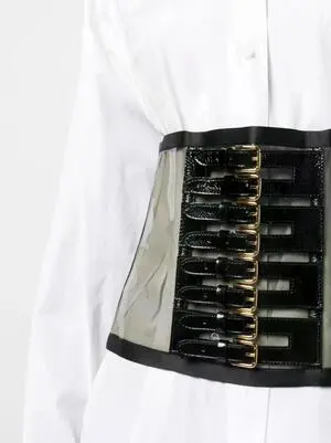 Dolce & Gabbana 2000s Patent Leather Corset Belt