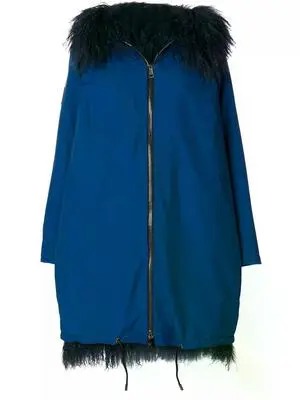 Gianfranco Ferre Fur Trim Parka - Blue