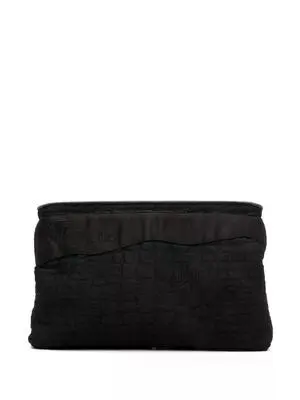 Versace 1980s Logo-embroidered Clutch Bag