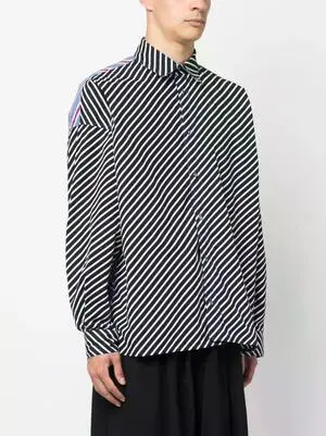 Versace 1990s Graphic-print Striped Shirt
