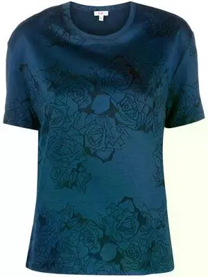 Versace 2000s Floral-print Cotton T-shirt