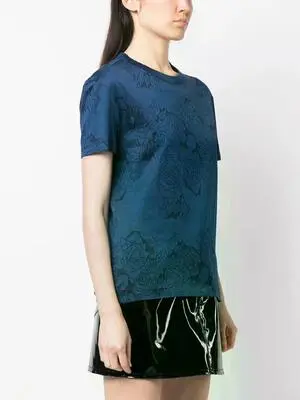 Versace 2000s Floral-print Cotton T-shirt