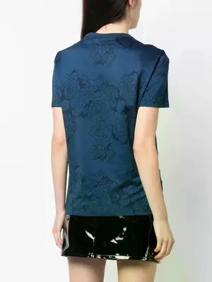 Versace 2000s Floral-print Cotton T-shirt