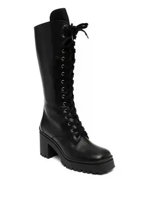 Miu Miu Leather Lace-up Boots