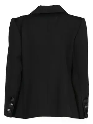 Saint Laurent Pre-owned 1980 Single-breasted Wool Blazer - Black