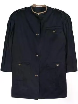 Versace 1980s Button-up Military Jacket