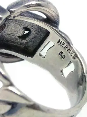 Hermès 1990-2000s Buckle-design Chain Ring