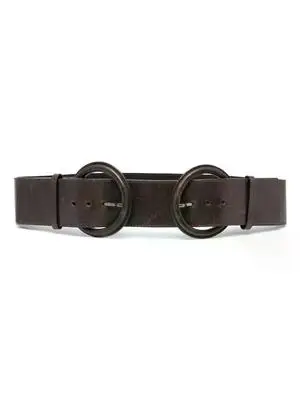 Gianfranco Ferre 2000s Double-buckle Leather Belt - Brown