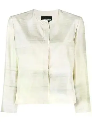 Giorgio Armani 2000s Round-neck Jacket - Neutrals