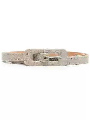 Giorgio Armani 1990s Panelled Skinny Belt - Neutrals