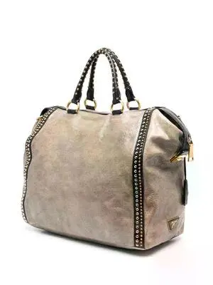 Prada 2010s Stud-embellished Zipped Two-way Bag