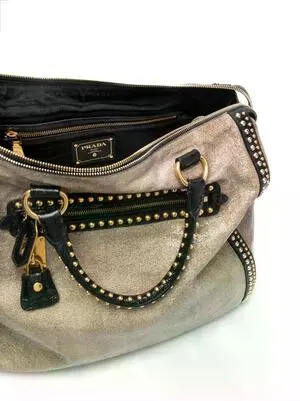 Prada 2010s Stud-embellished Zipped Two-way Bag