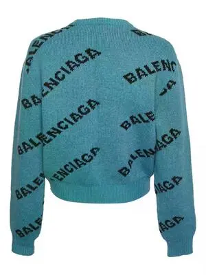 Balenciaga Logo-pattern Wool Sweater