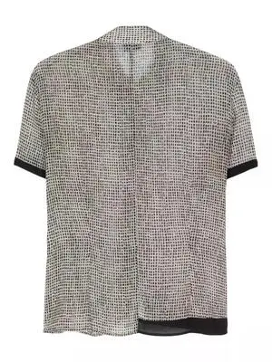 Versace 2000s Geometric-print Silk Shirt