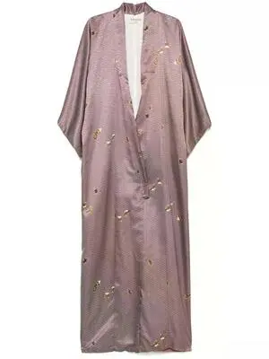 A.N.G.E.L.O. VINTAGE CULT 1970s Silk Kimono - Red