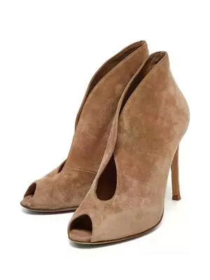 GIANVITO ROSSI 95mm Peep-toe Ankle Boots