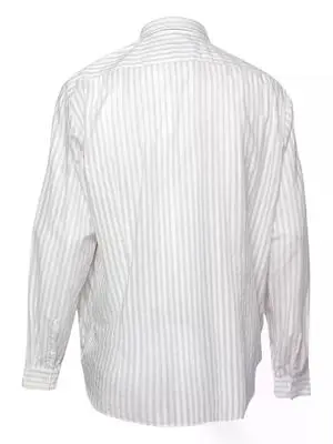 BOSS Striped Long Sleeve Shirt - White